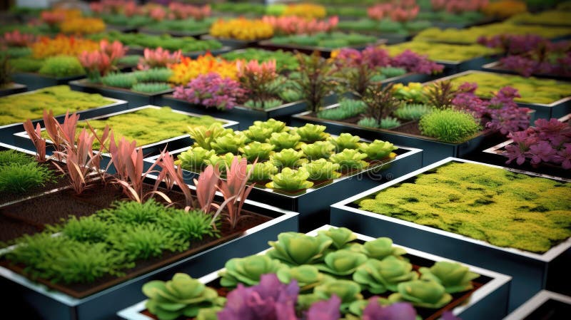 Zoning and Planning of the Garden and Flower Garden Stock Image - Image ...