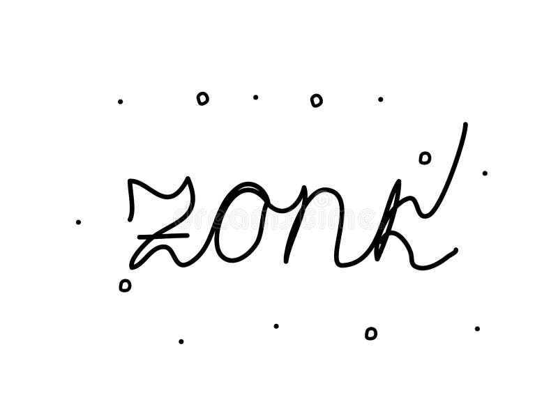 Zonk Phrase Handwritten. Modern Calligraphy Text Stock Vector ...