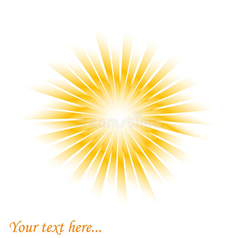 Zonnestraal vector illustratie. Illustration of zonnig - 14092173