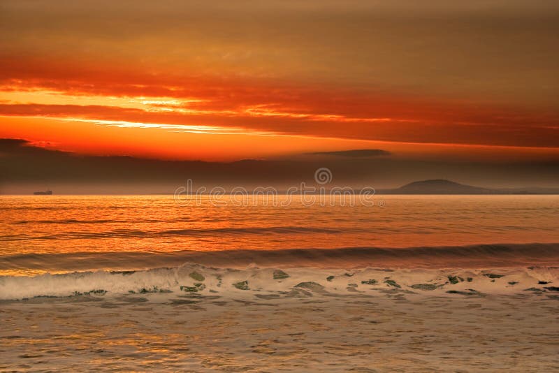 Zonsopgang de Zwarte Zee stock afbeelding. Image of rust - 4257077