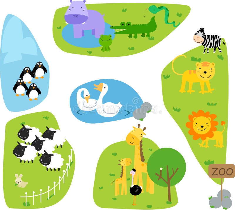 Animal header / border stock vector. Illustration of childhood - 16199621