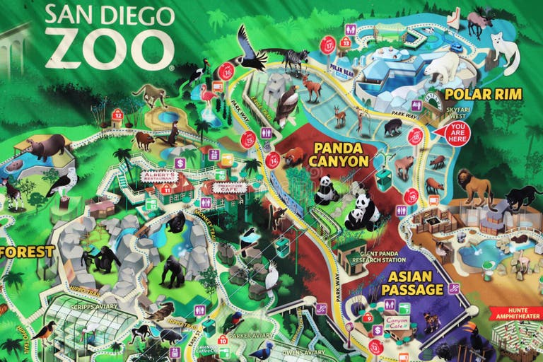 San Diego Zoo Printable Map Stock Photos - Free & Royalty-Free Stock ...
