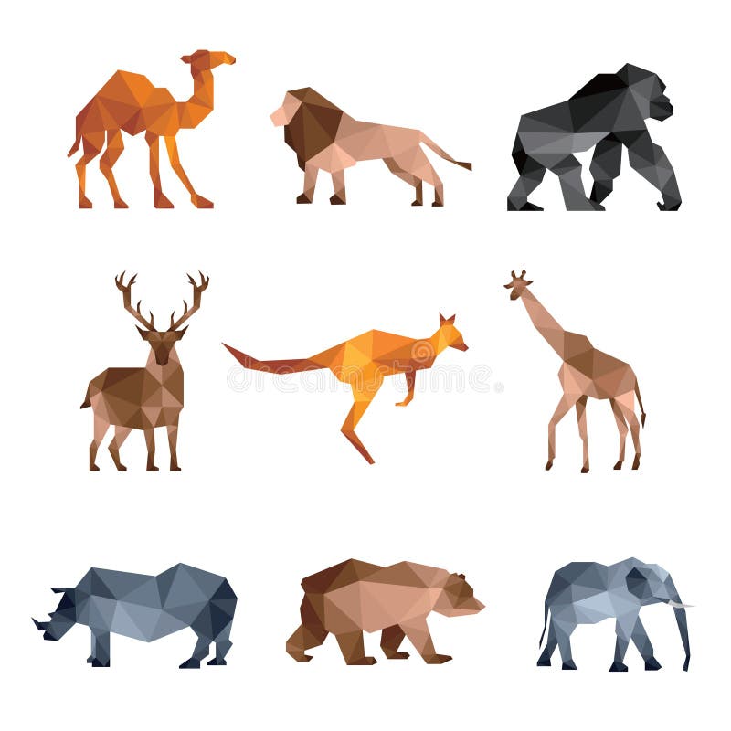 Geometric Animal Head Stock Illustrations – 12,474 Geometric Animal ...
