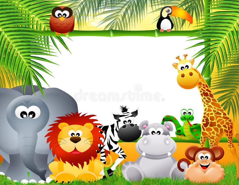 Zoo animals cartoon stock illustration. Illustration of snake - 34828076