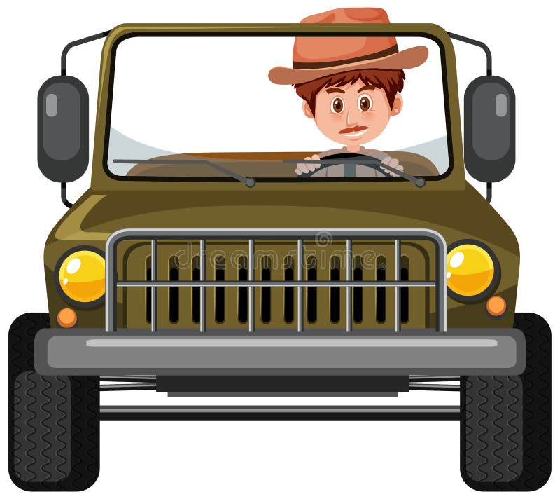 African Safari Jeep Cartoon Illustration Stock Illustrations – 172 ...