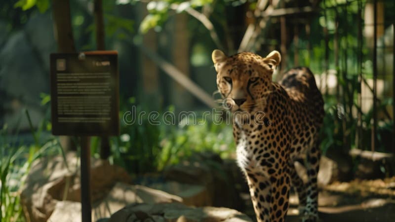 A Zoo Exhibit Sign Featuring an Interactive QR Code for Visitors To ...
