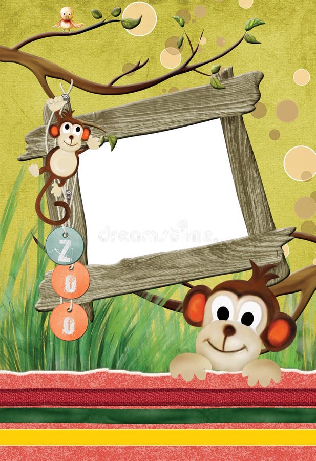 Zoo Frame No1 stock illustration. Illustration of children - 22403683