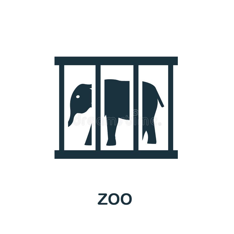 Zoo Icon. Simple Element from Amusement Park Collection. Creative Zoo ...