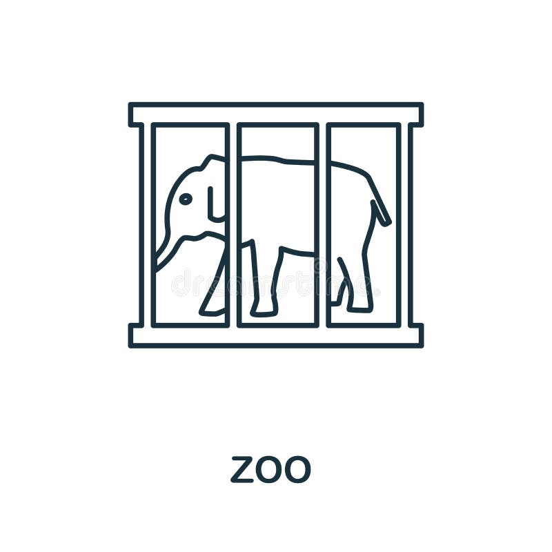 Zoo Icon. Simple Element from Amusement Park Collection. Creative Zoo ...