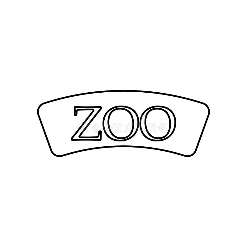 Zoo Inscription Icon. Element of Zoo for Mobile Concept and Web Apps ...