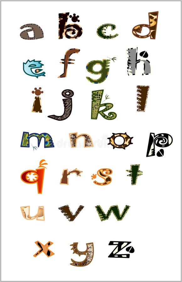 Zoo letters stock vector. Illustration of modern, alphabet - 554204