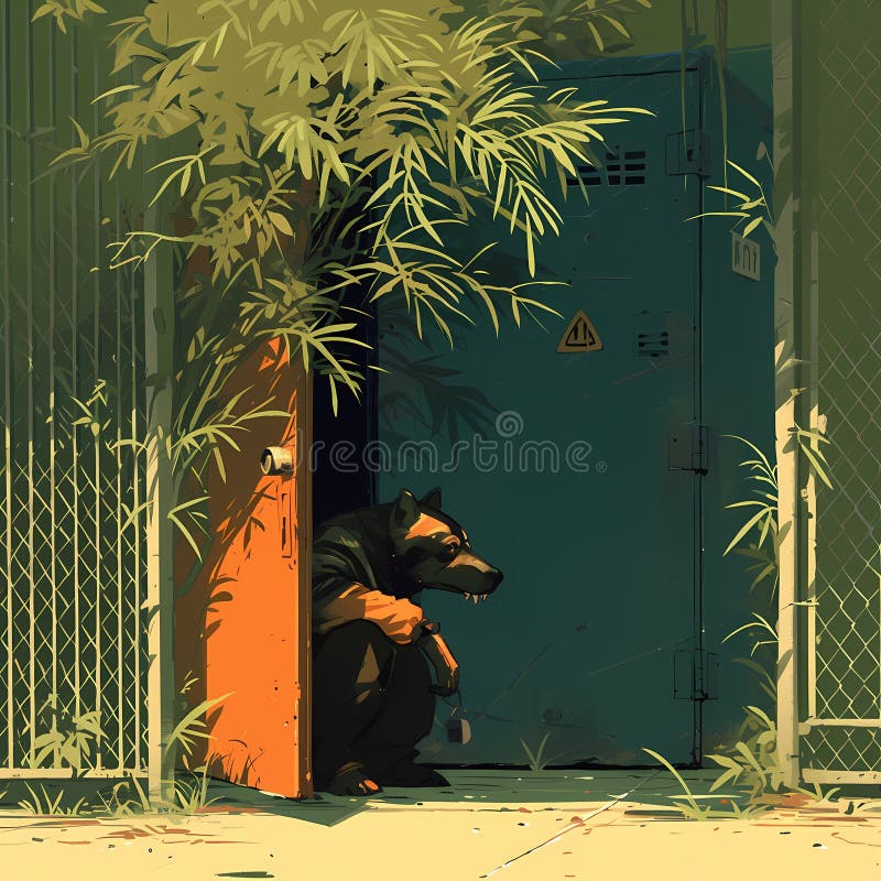 Zoo Night - Beneath the Full Moon Stock Illustration - Illustration of ... Zoo Night - Beneath the Full Moon Stock Illustration - Illustration of ...