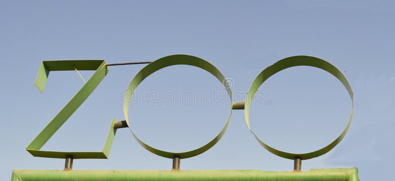 Zoo sign in metalwork stock photo. Image of landmark - 22599578