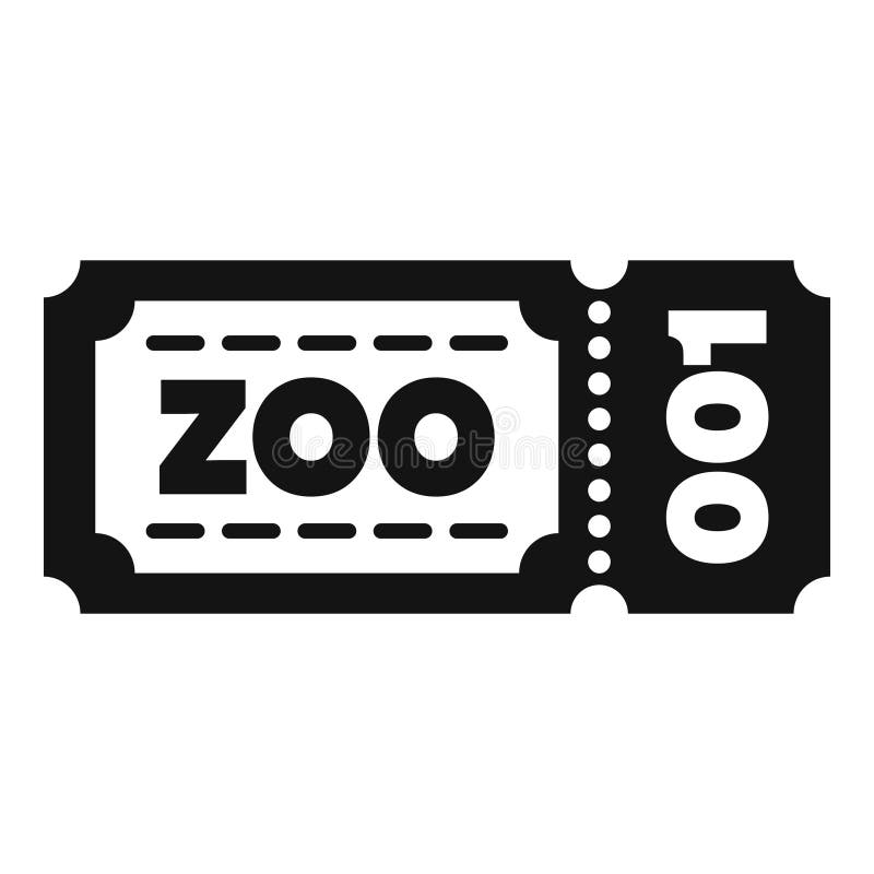 Zoo Ticket Admitting Access To Wildlife Park Stock Illustration ...