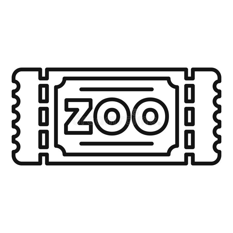 Zoo Ticket Admitting Entrance Permitting Access Icon Stock Vector ...