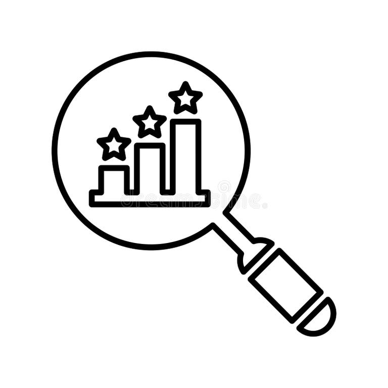 Zoom, Analysis, Analytics Line Icon. Outline Vector Stock Vector ...