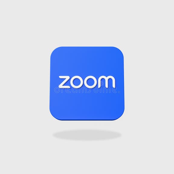 Zoom App Icon on Flat Gray Background Editorial Stock Photo ...