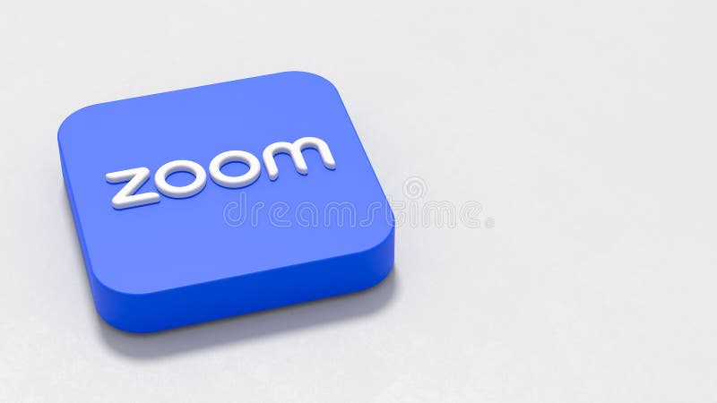 Zoom Logo on Light Grey Background with Copy Space Editorial Photo ...