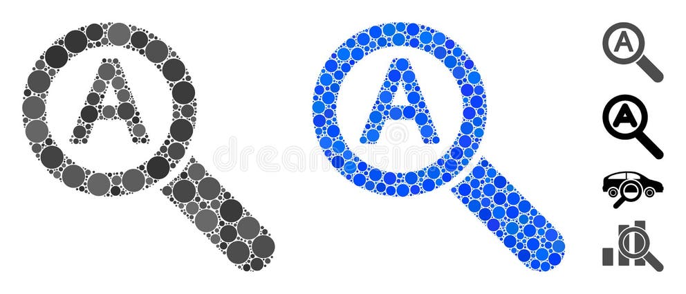 Zoom Auto Scale Composition Icon of Circles Stock Vector - Illustration ...