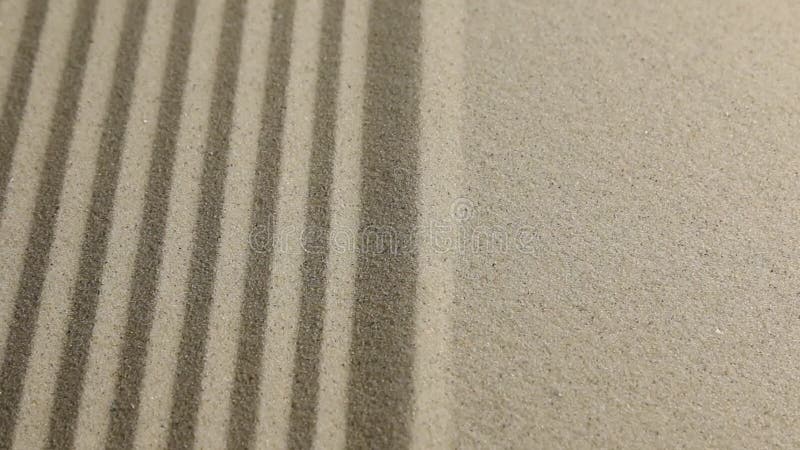 Zoom Border of Striped and Flat Sand. Stock Footage - Video of detail ...