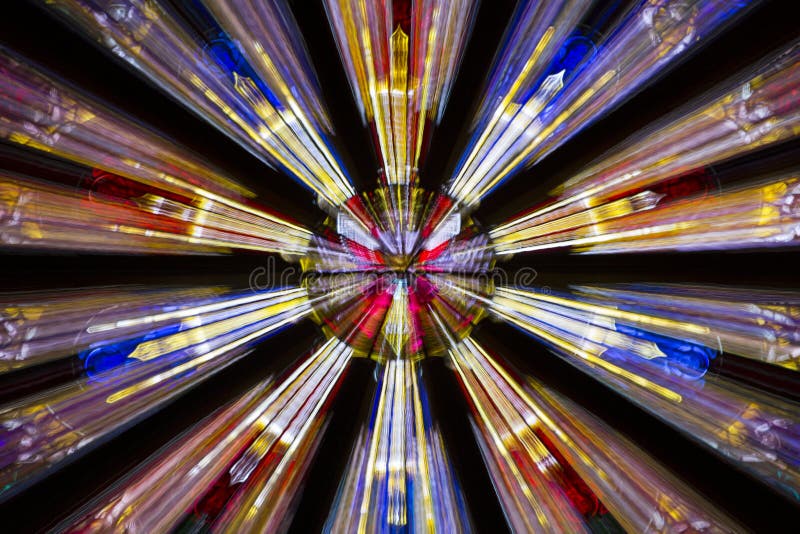 Zoom Burst of Stained Glass Window Stock Image - Image of blur, blurred ...