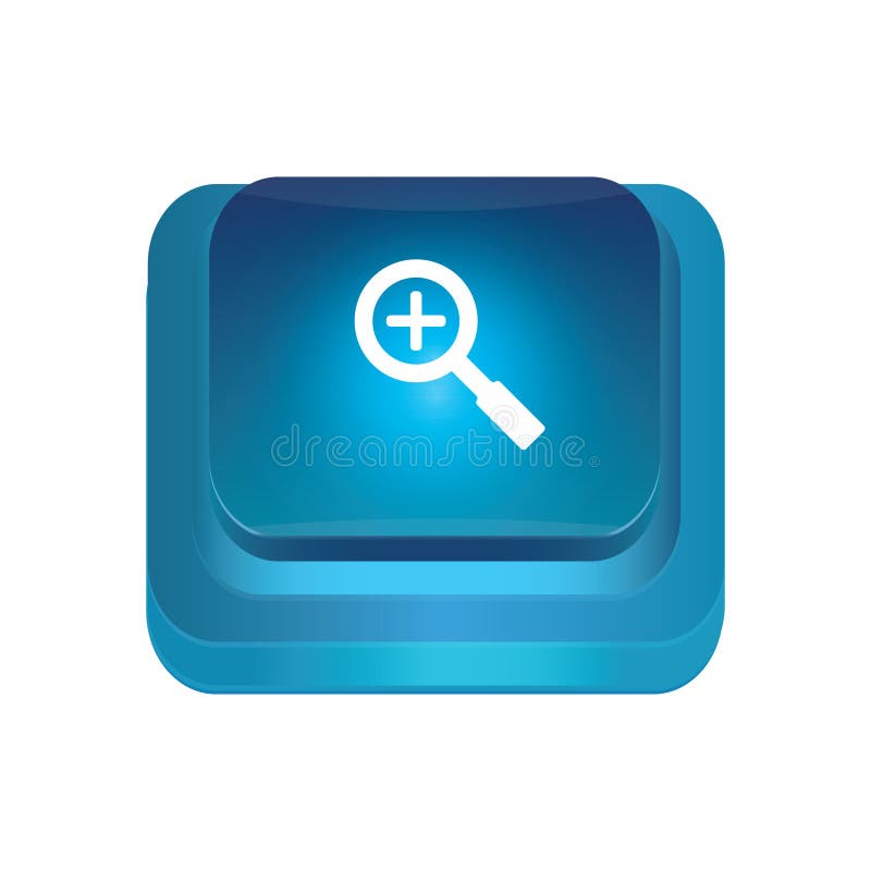 Zoom in Button. Vector Illustration Decorative Design Stock Vector ...