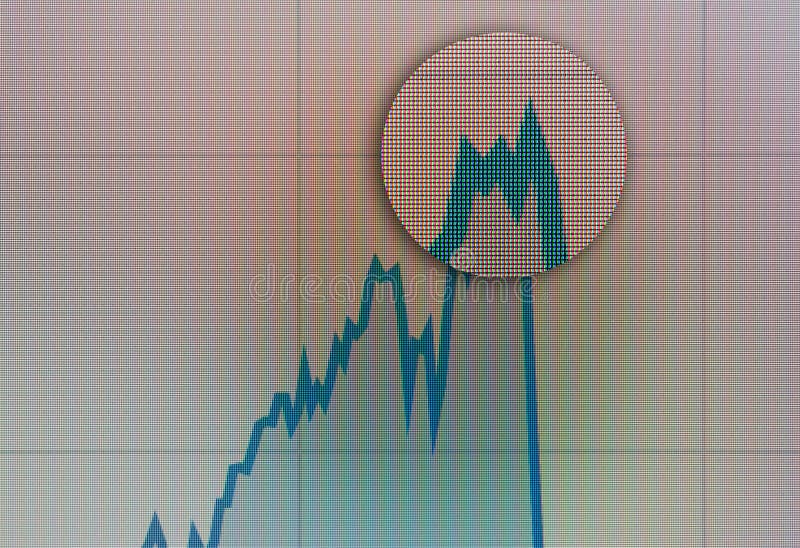 Zoom To Graph Peak on Mobile Screen Stock Photo - Image of detail ...
