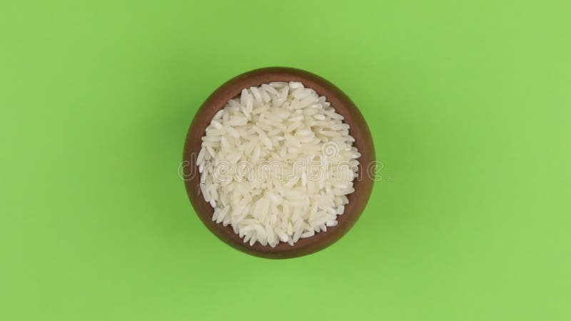 Zoom of a Clay Pot Filled with Rice Grain. Isolated Green Screen Stock ...