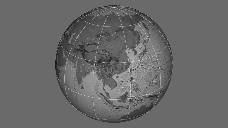 Zoom-in on Colombia Extruded. Grayscale Contrasted Stock Video - Video ...