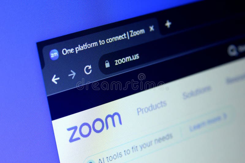 Zoom logo editorial stock image. Image of zoom, internet - 297524729