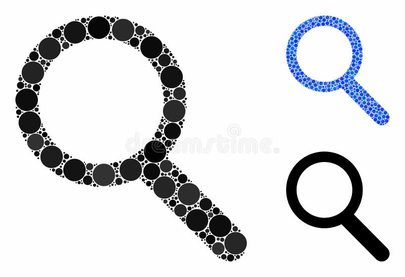 Zoom Composition Icon of Spheric Items Stock Illustration ...