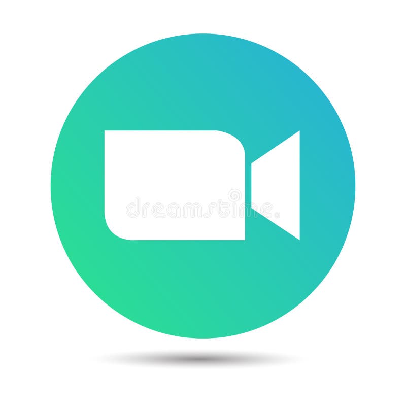 Online Video Zoom App Icons Isolated on White Background Stock Vector ...