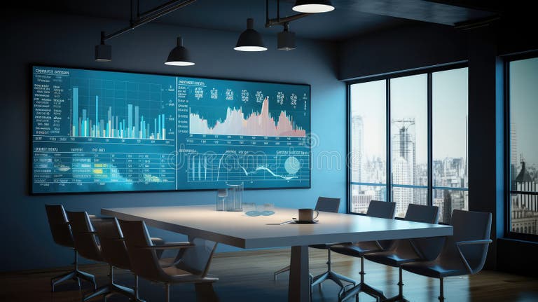 Zoom Data Charts Background Stock Illustration - Illustration of ...