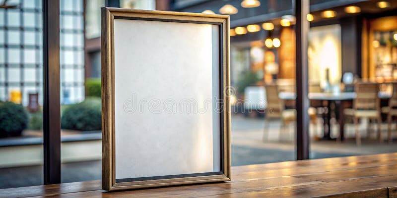 Zoom in on an Empty Mockup Poster Frame AI Generative Stock ...