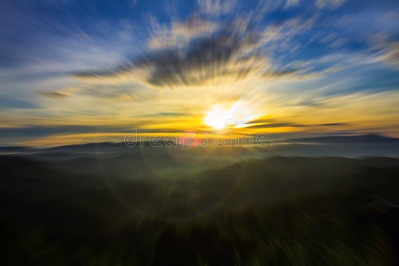 Zoom explosion sunrise stock photo. Image of gold, faintly - 49948170