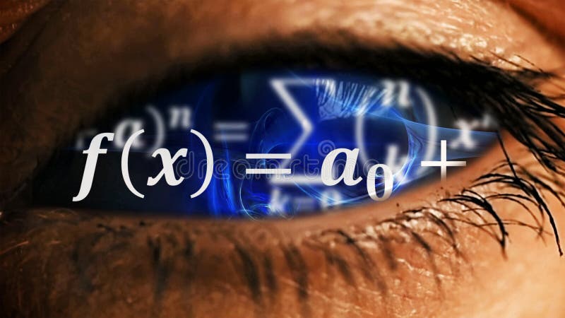 Eye Iris with Math Equations Mess Inside Stock Illustration ...