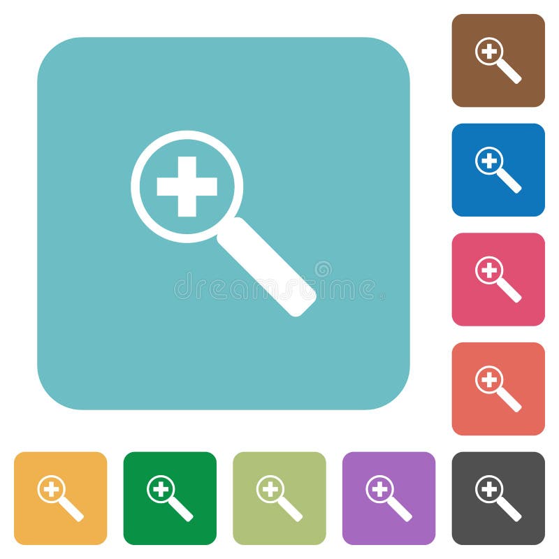 Zoom in flat icons stock vector. Illustration of circular - 186535638