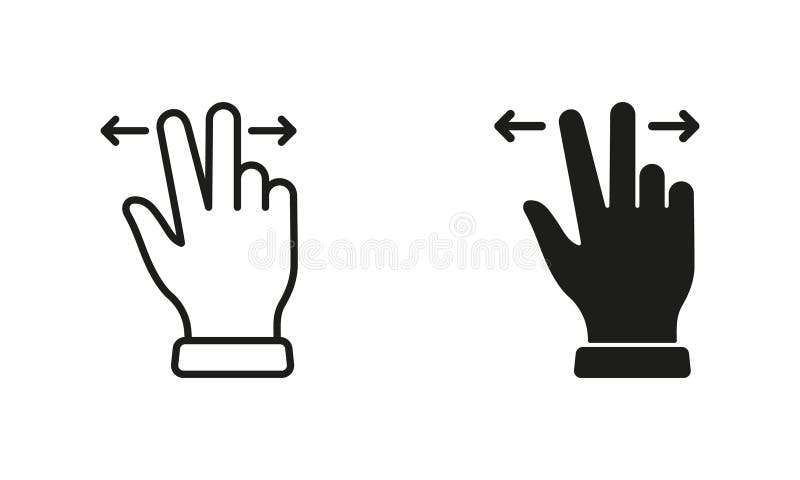 Hand Finger Touch, Swipe, Click, Press and Tap Silhouette Icon Set ... Hand Finger Touch, Swipe, Click, Press and Tap Silhouette Icon Set ...