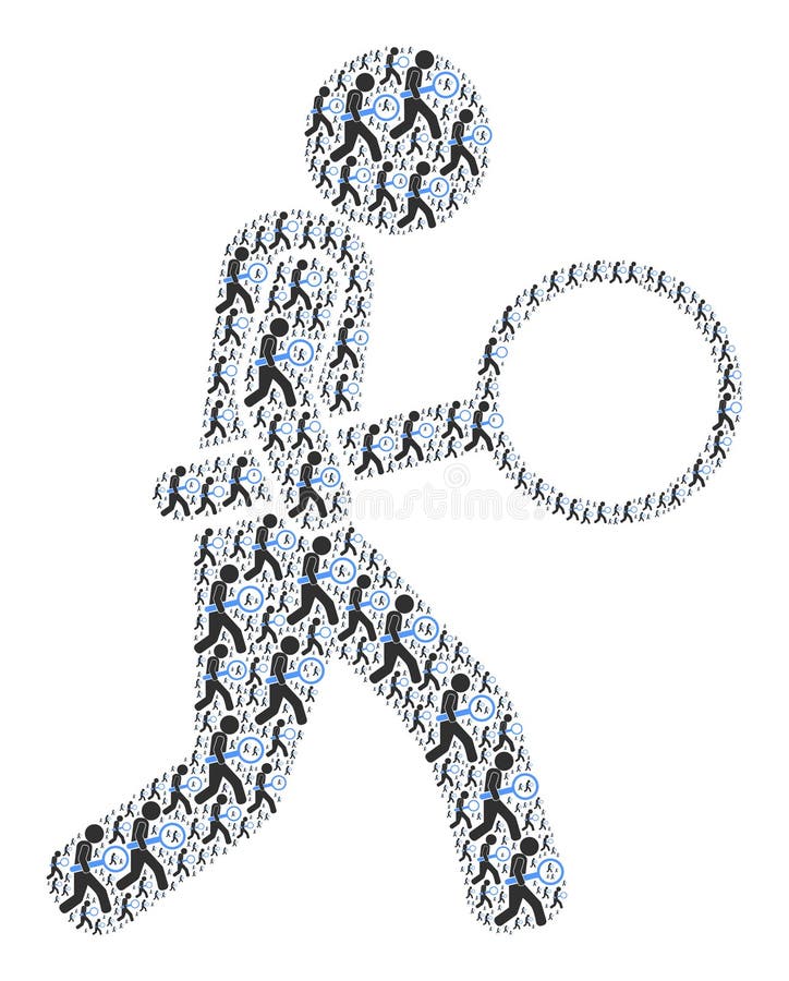 Zoom Glass Inspector Recursive Composition of Self Icons Stock Vector ...