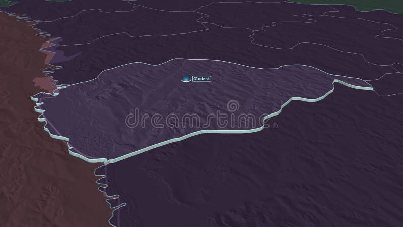 Glodeni, Moldova - Extruded with Capital. Administrative Stock ...