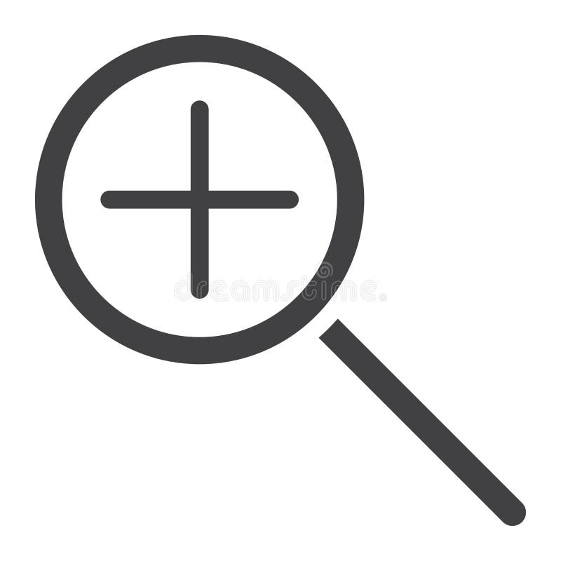 Zoom in Glyph Icon, Web and Mobile, Magnifying Stock Vector ...