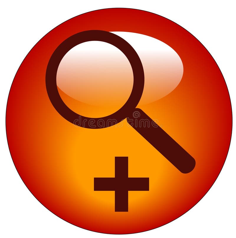 Zoom in icon stock vector. Illustration of sign, detailed - 5916652