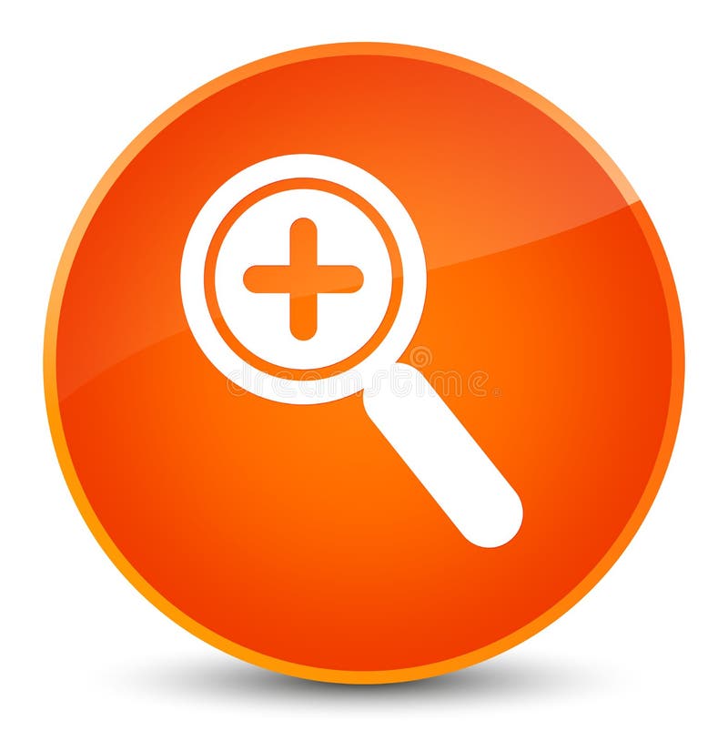 Zoom in Icon Elegant Orange Round Button Stock Illustration ...