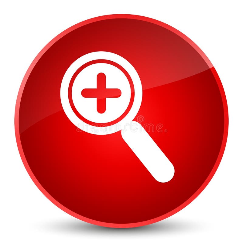 Zoom in Icon Elegant Red Round Button Stock Illustration - Illustration ...