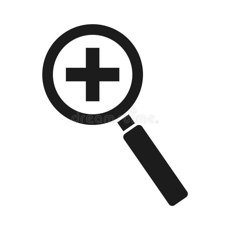 Zoom Icon. Magnifying Glass Plus Sign. Vector Illustration. Stock Image ...