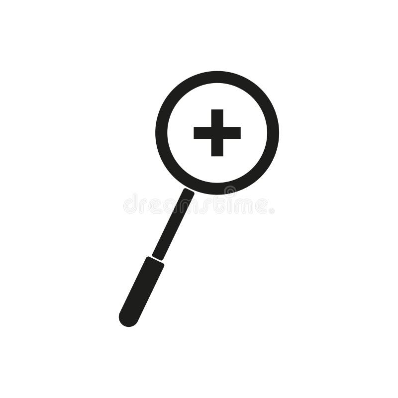 Zoom in Icon. Plus Magnification Lens. Vector Illustration. Stock Image ...