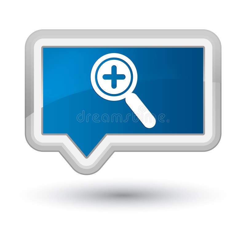 Zoom in Icon Prime Blue Banner Button Stock Illustration - Illustration ...