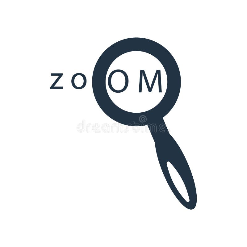Zoom Icon Vector Sign and Symbol Isolated on White Background, Zoom ...