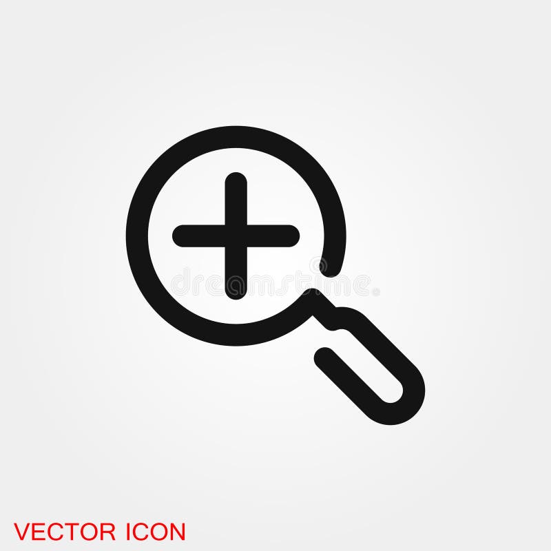 Zoom Icon Vector Sign Symbol for Design Stock Illustration ...
