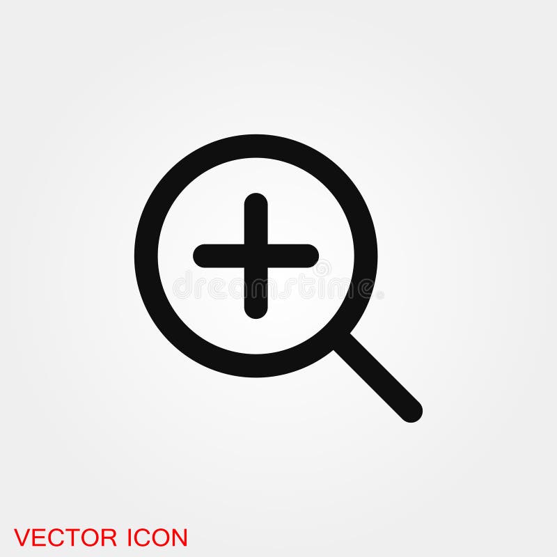 Zoom Icon Vector Sign Symbol for Design Stock Illustration ...
